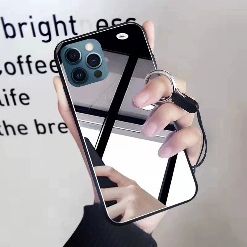 Зеркальный чехол для iPhone 17, совместимый с Apple 16, 14 Pro Max, 15, 13, 12, 11, XS Max, XR, 7, 8 Plus, Mini, с