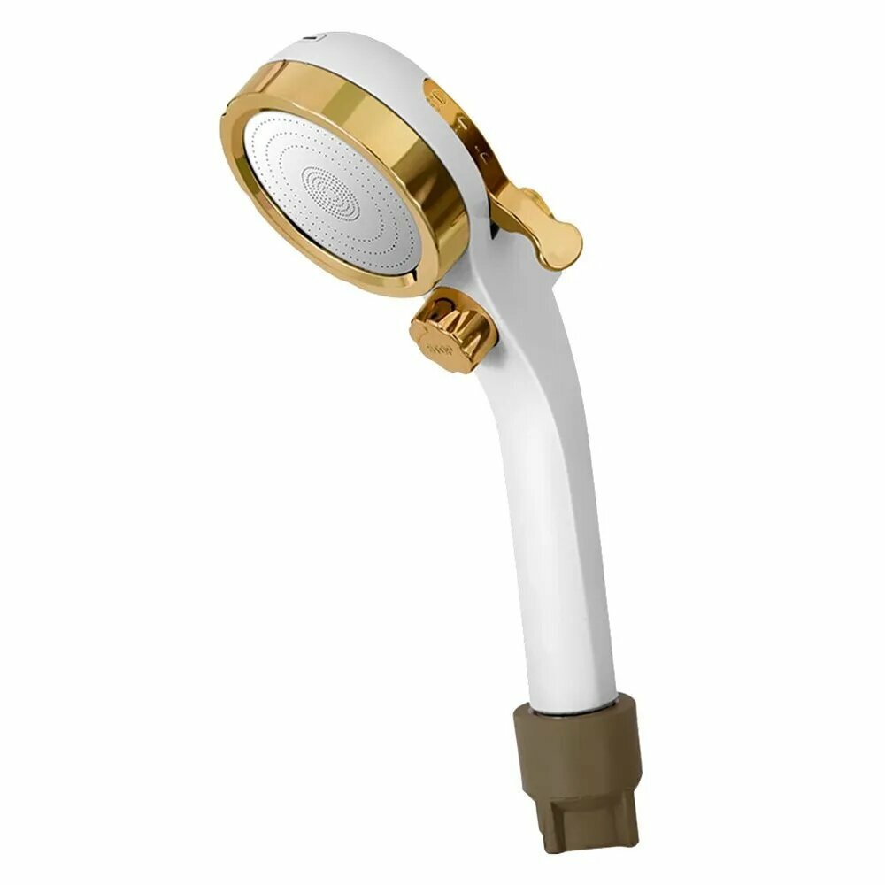 Напорная Душевая Лейка, Золотая, С Возможностью Остановки Воды, Для Ванной, 1 Шт
