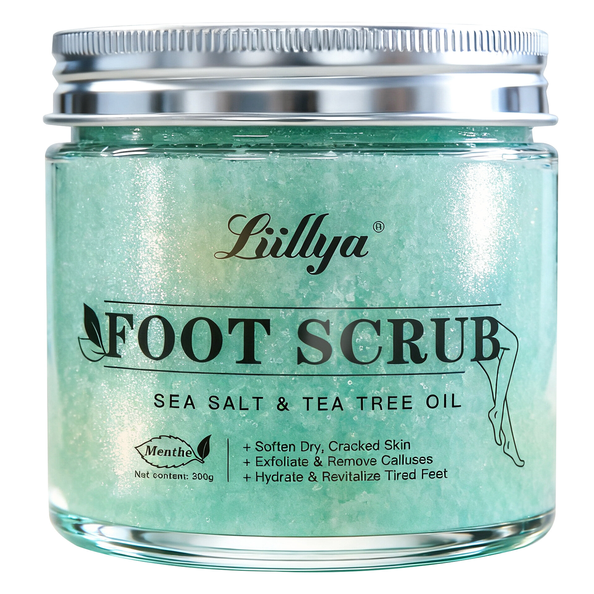 Скраб-крем с морской солью и маслом чайного дерева для тела, ног и рук, растительный скраб-крем, полный английский скраб для ног