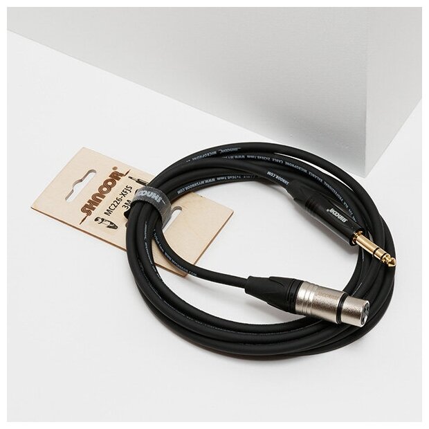 MC226-XFJS-3m Кабель микрофонный, XLRF-6.35мм стерео, 3м, SHNOOR