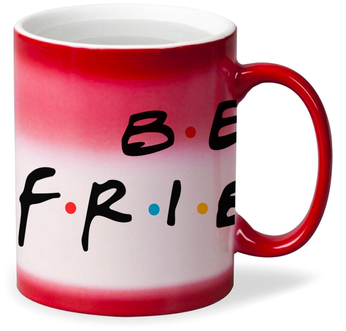 Кружка хамелеон красный CoolPodarok Прикол. Best friends