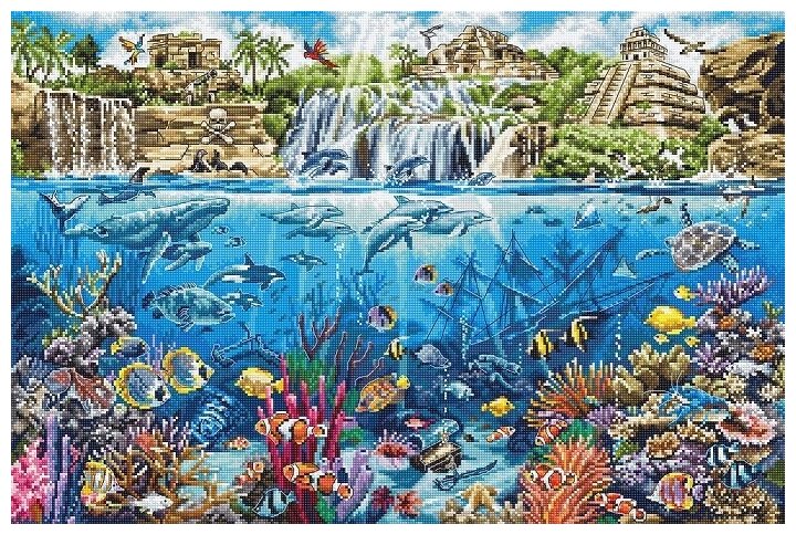 Набор для вышивания LETI арт. L8036 Пиратский остров 48х32 см
