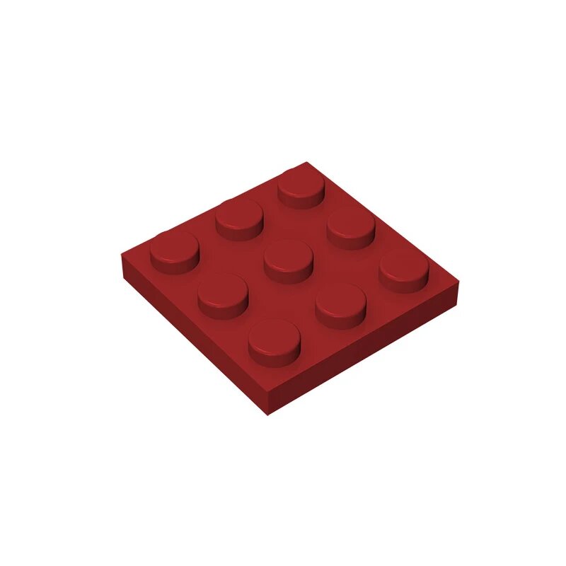 GOBRICKS Пластиковая обучающая сборная пластина 3x3 11212 деталей Dark Red(014)