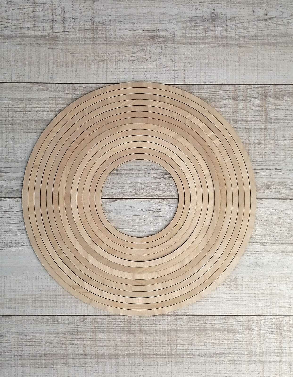 Ловец снов / 13 ШТ /диаметр от 13 до 37 см / обруч / для плетения макраме / заготовка для творчества / фанера 3 ММ / набор деревянных колец