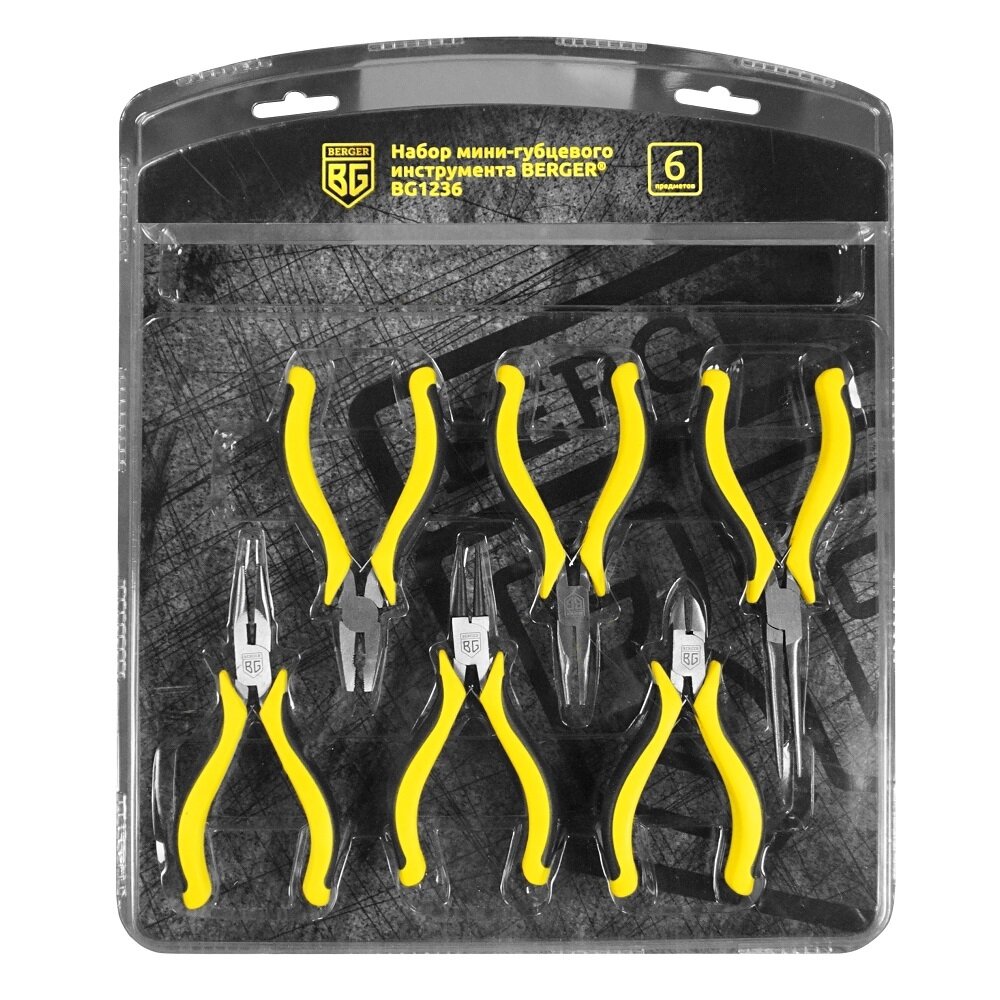 Набор мини-губцевого инструмента Berger BG1236
