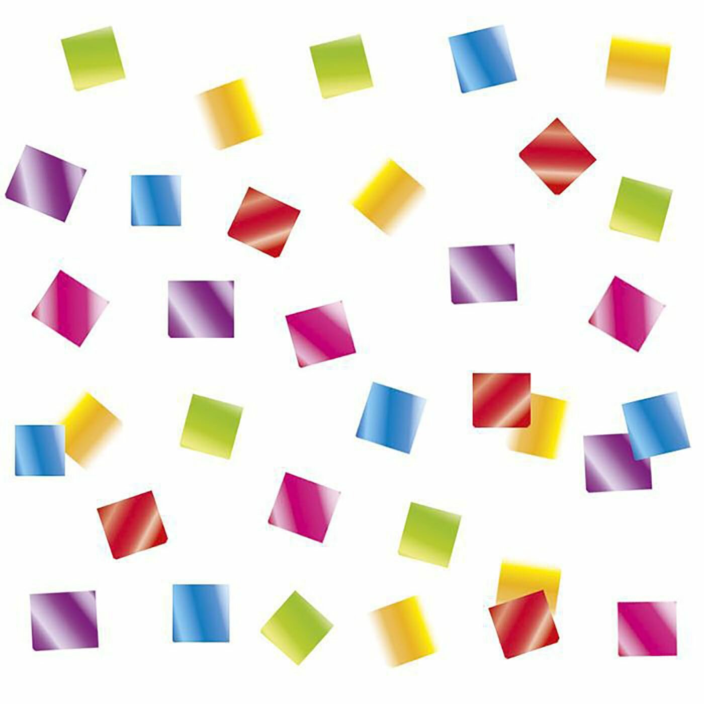 Конфетти "Квадраты ассорти" фольгированные, 1 см, 500 г. / Веселуха