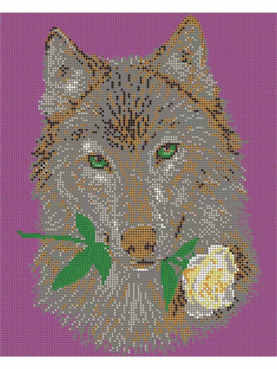 Набор для вышивания Волк 24*30 см