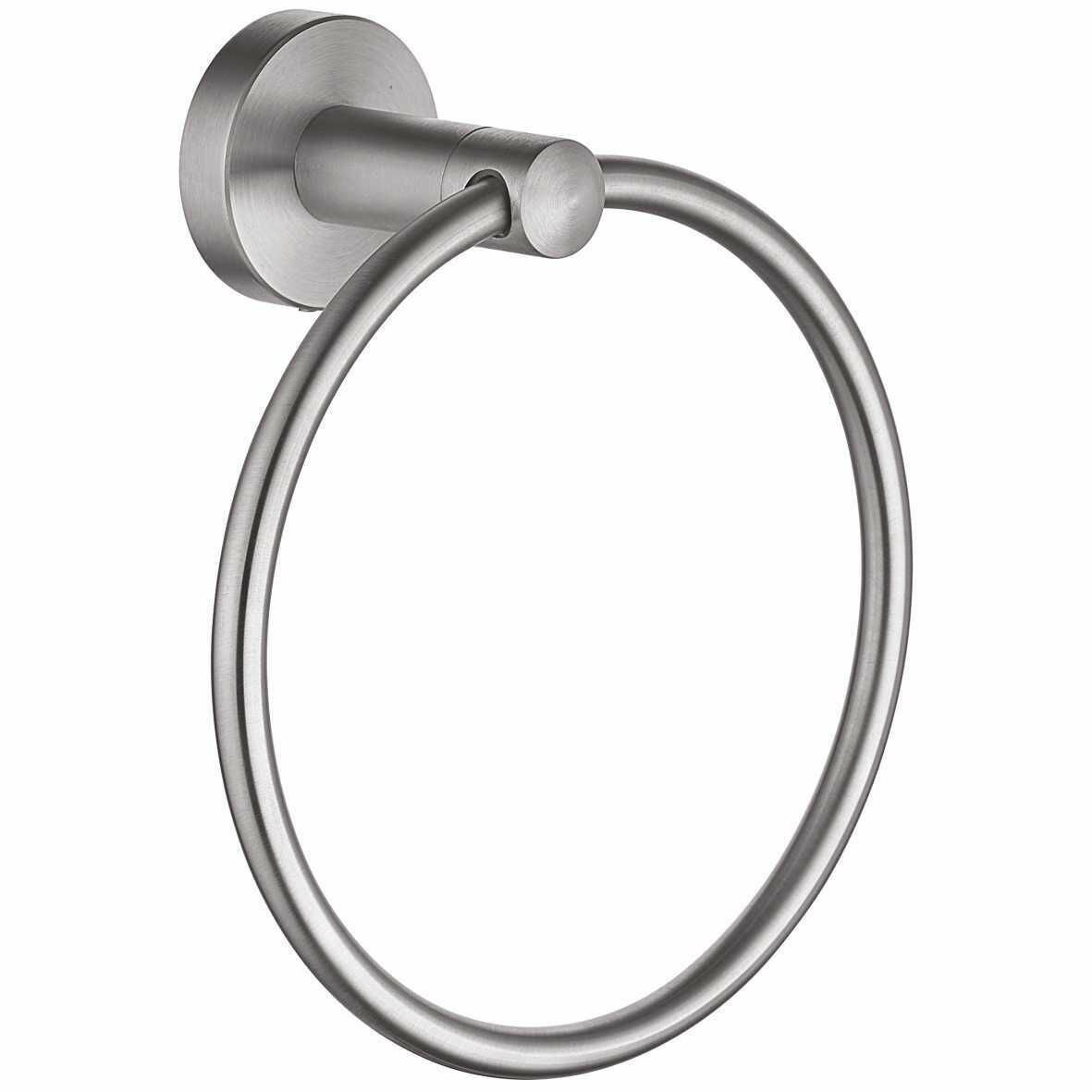 Держатель для полотенец FASHUN A51504, нержавеющая сталь, крепление шурупами, серый металлик