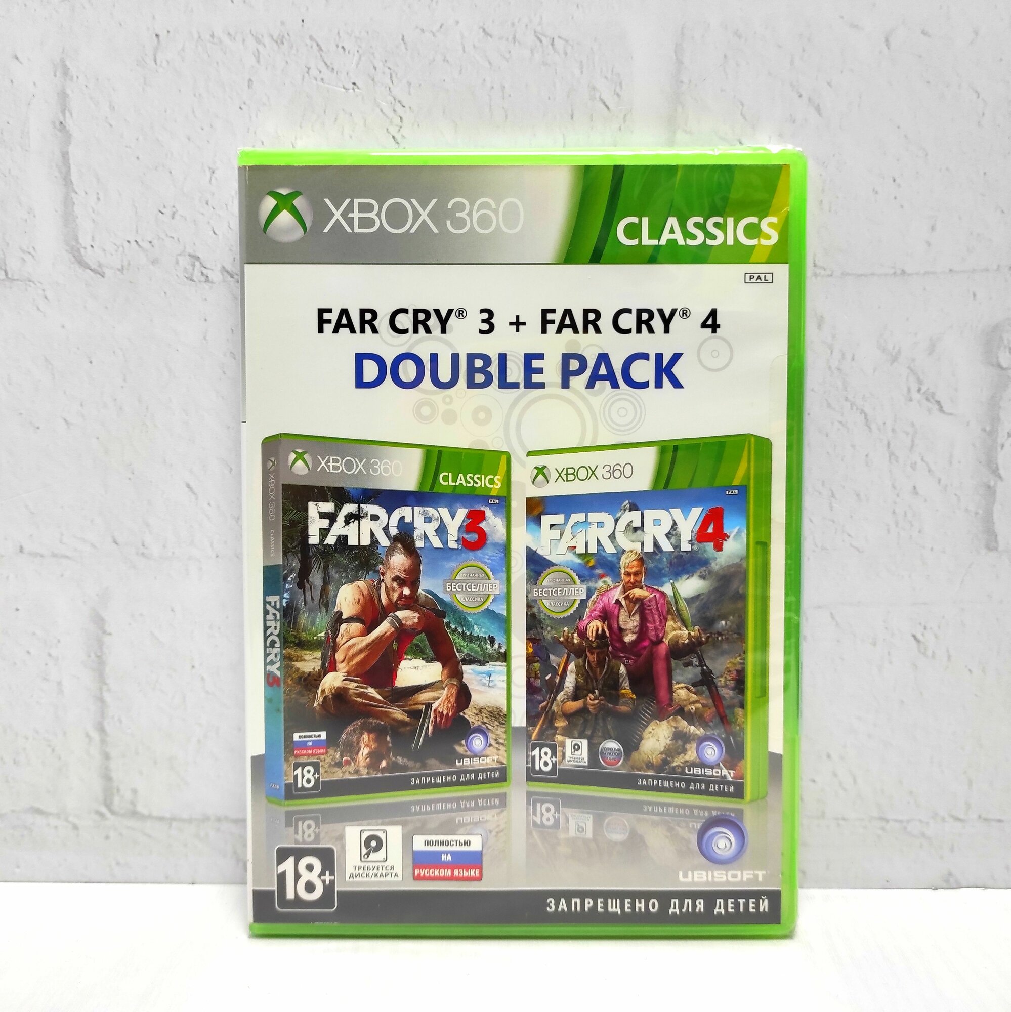 Far Cry 3 + Far Cry 4 Double pack Полностью на русском Видеоигра на диске Xbox 360. Товар уцененный