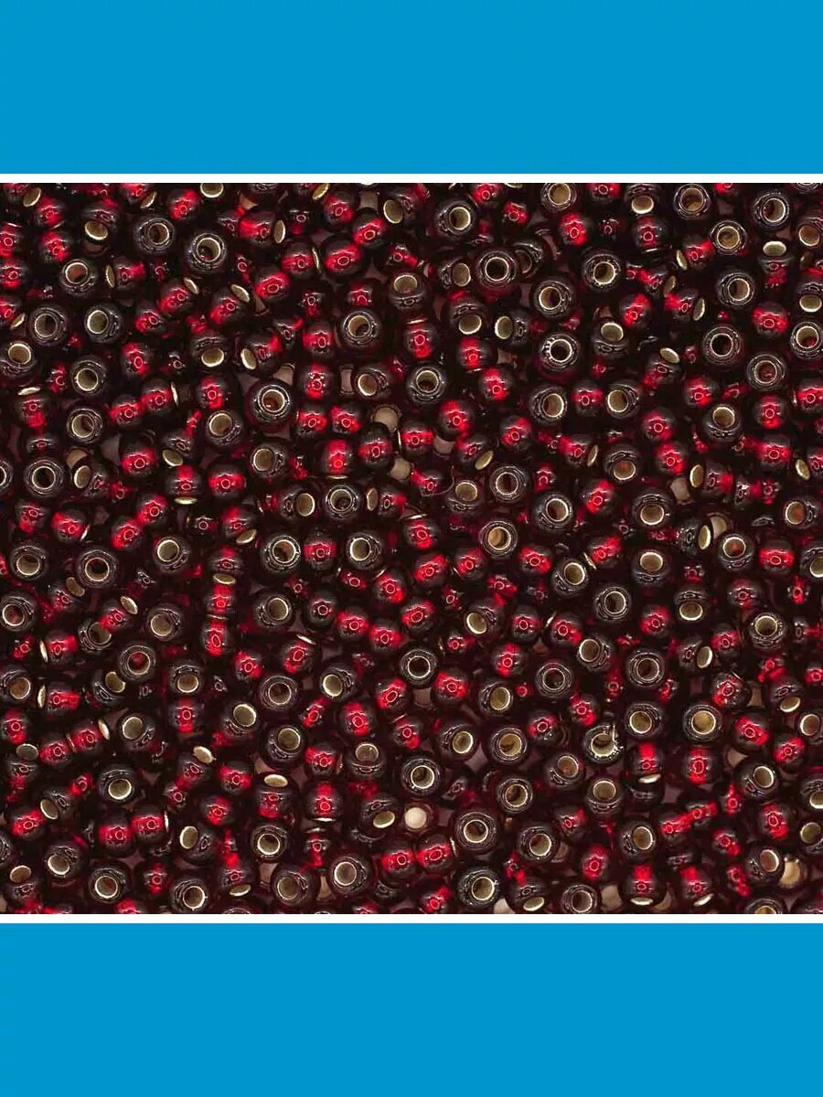 Бисер чешский Preciosa 50 гр 97120, круглый, стекло, гранатовый 10/0 бисероплетение
