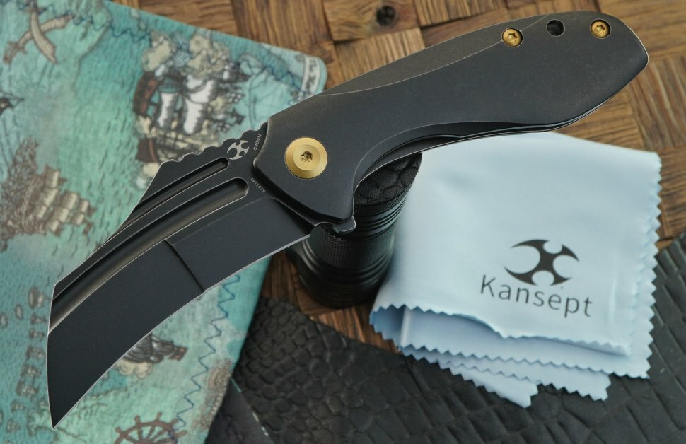 Складной нож Kansept Knives KTC 3, сталь CPM S35VN, BS, рукоять черный титан