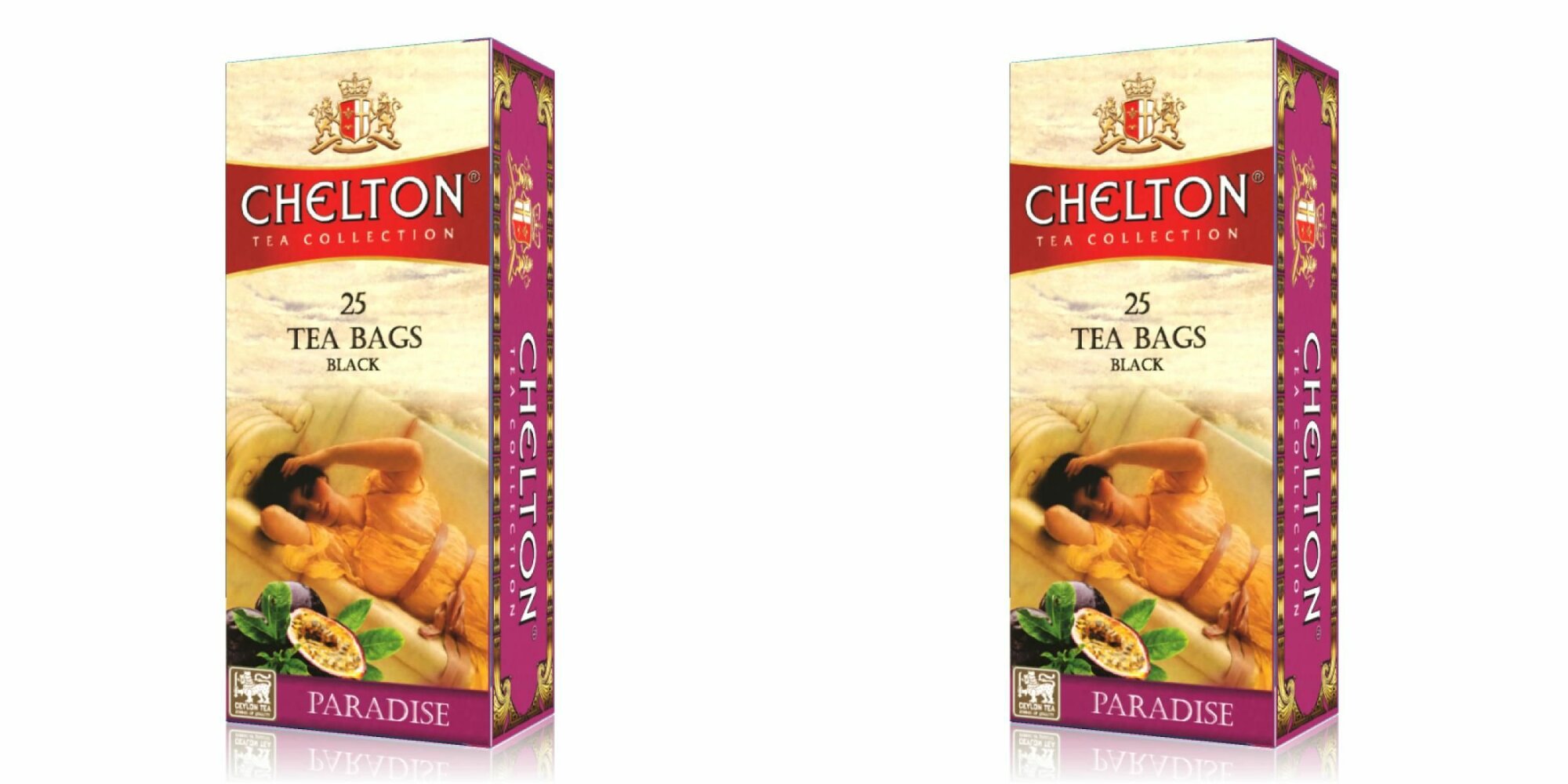 CHELTON Черный чай Английский Парадиз с маракуйей, 25 пакетиков по 1,5 г, 2 уп