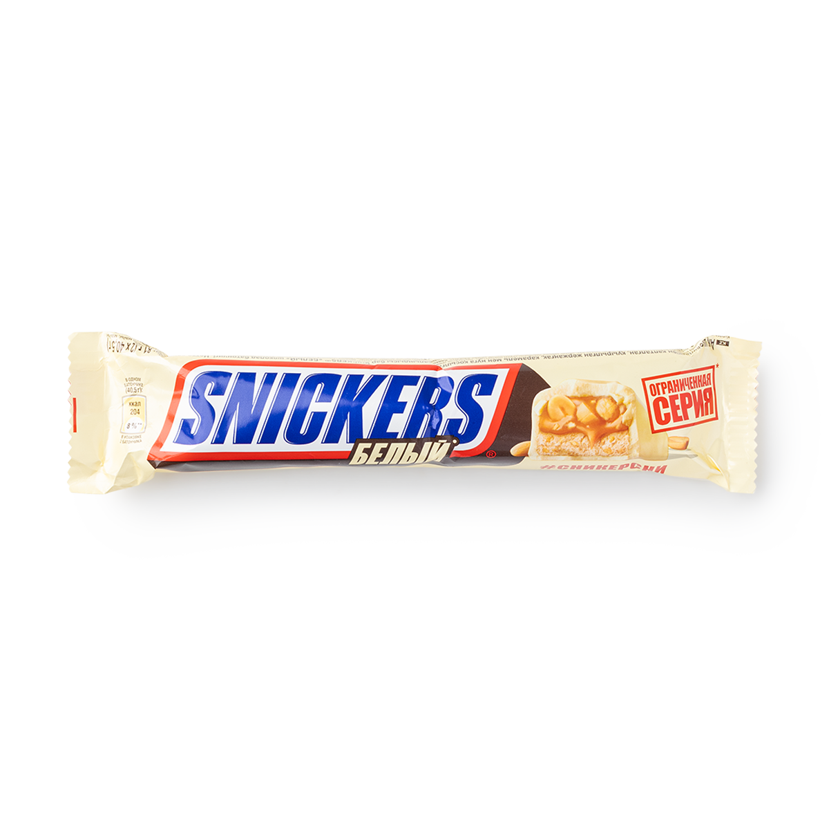 Батончик Snickers в белом шоколаде, ограниченная серия, 81 г, 2 шт. в уп.