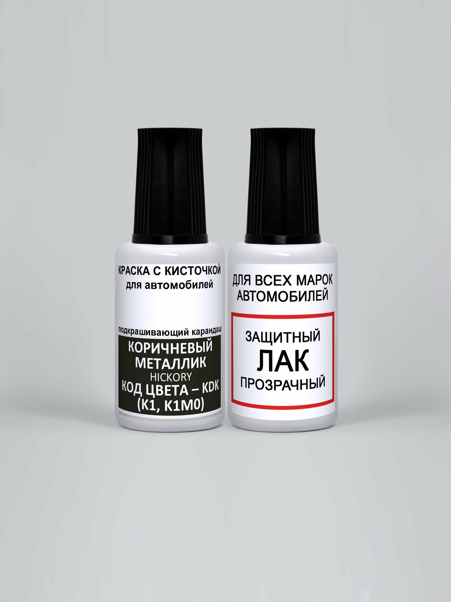 ADC Paint Краска для сколов во флаконе с кисточкой KDK (K1, K1M0) Citroen Коричневый металлик, Hickory, краска+лак 2 предмета 35мл