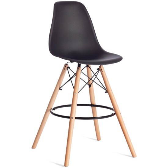 Стул барный Tetchair Cindy Bar Chair (mod. 80-1) / 1 шт. в упаковке дерево бук/металл/пластик, 50 х 51 х 109 см, Black (Черный) 3010/ натуральный