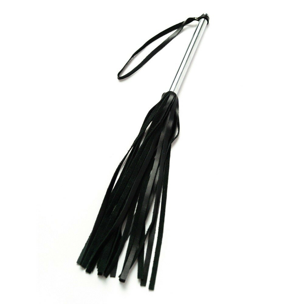 Флоггер Crazy Handmade натуральная кожа с хромированной ручкой