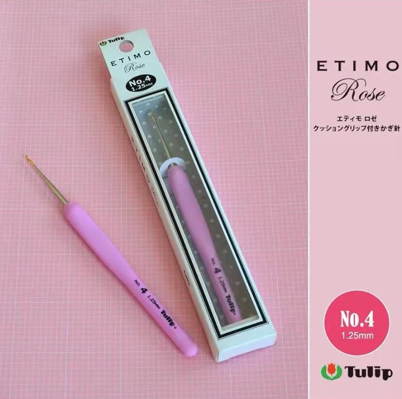 Крючки для вязания Tulip Etimo Rose алюминиевые