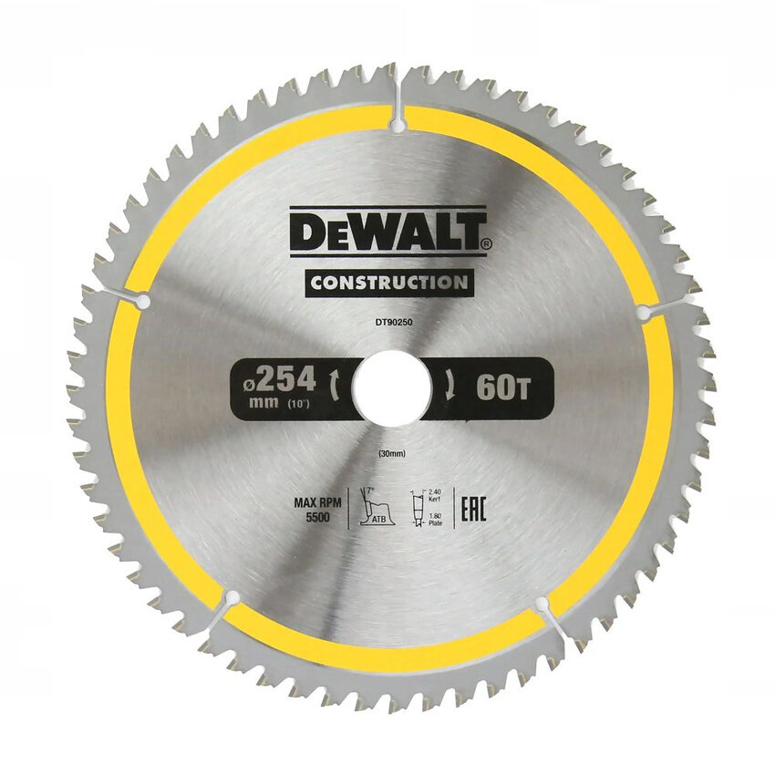 Пильный диск DeWALT CONSTRUCTION DT90250