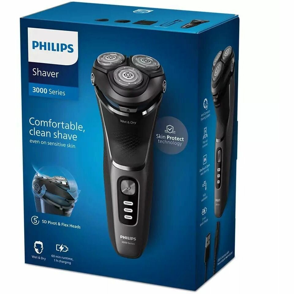 Электробритва мужская Philips S3343/13 черный — фото 1