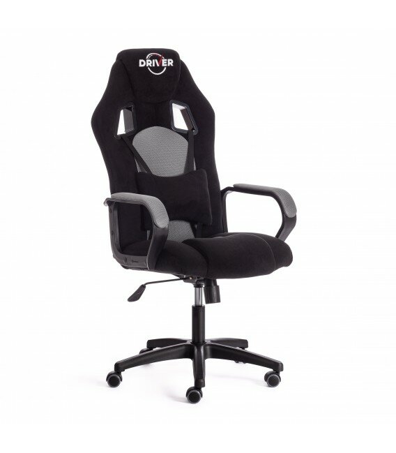 TetChair Кресло DRIVER 22 флок/ткань, черный/серый