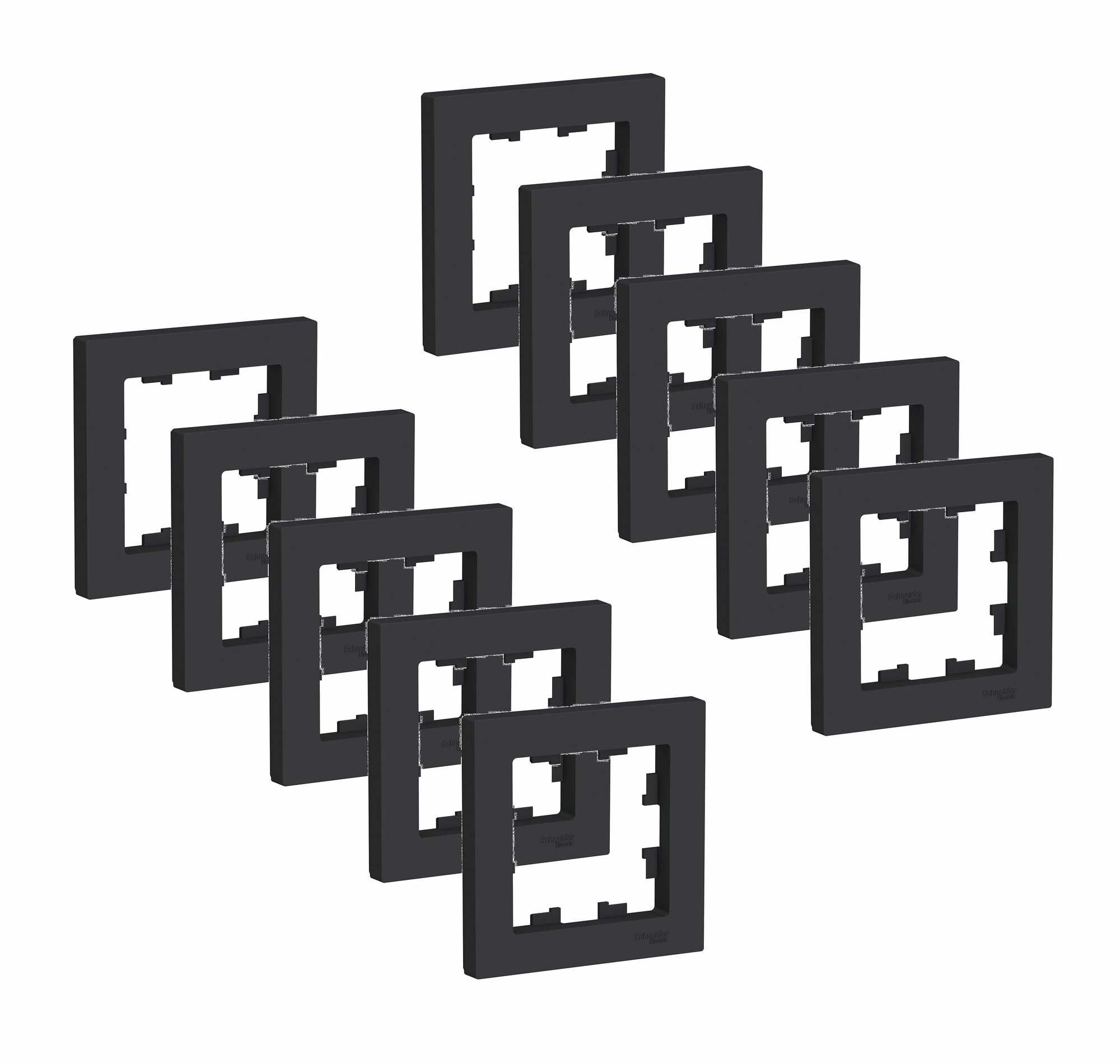 Рамка 1 пост Schneider Electric ATLASDESIGN карбон ATN001001 10 штук