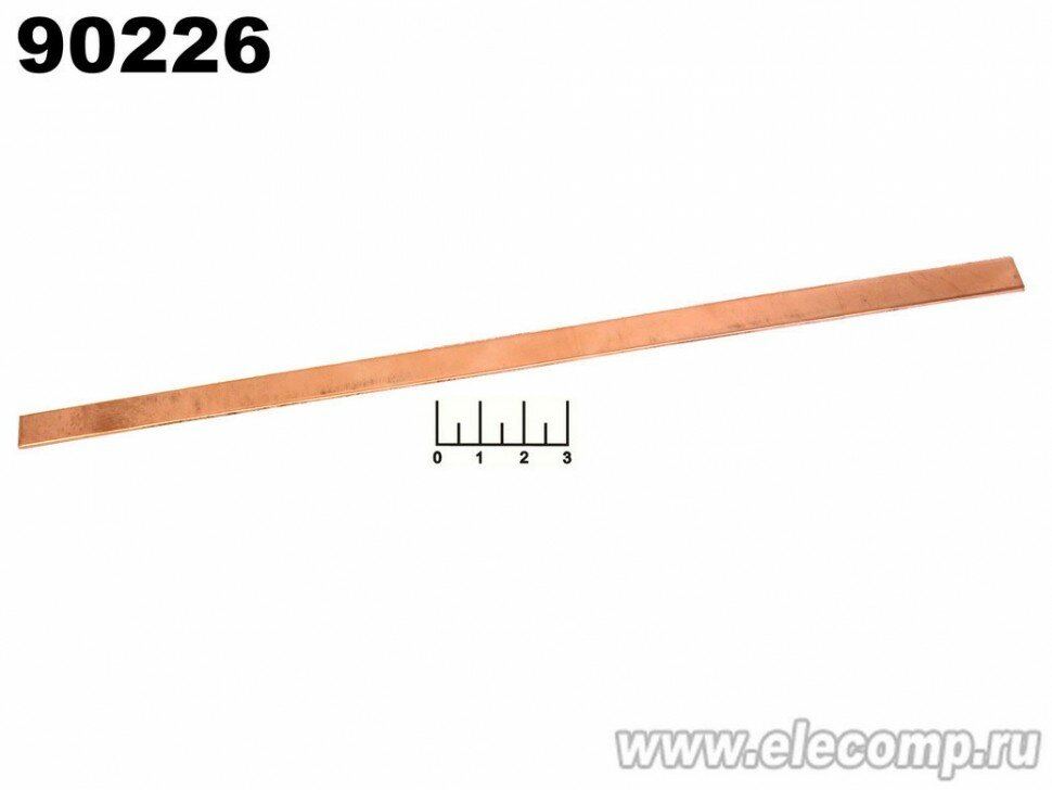 Пластина медная 250*10*1.5мм