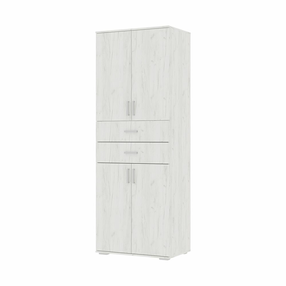 Нельсон ШК 05 (СОЛО-5) Шкаф (0.800х2,200х0,500) Дуб крафт белый