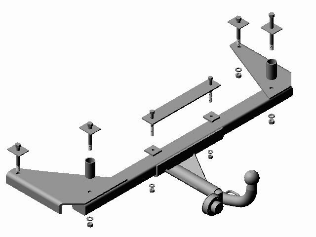Фаркоп Трейлер 7410 на Daewoo Nexia (4dr.) седан 1995г.-(паспорт и сертификат в комплекте)(без электрики)