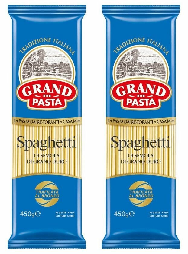 Grand di Pasta Макаронные изделия Spaghetti, 450 г, 2 шт