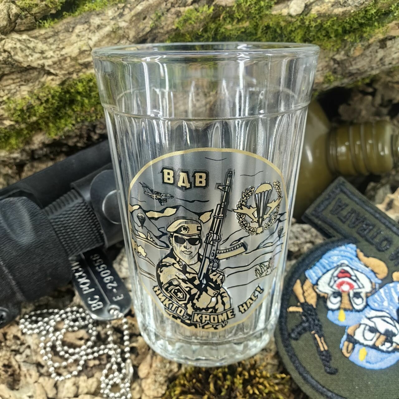 Стакан граненый ВДВ России / Никто, кроме нас!