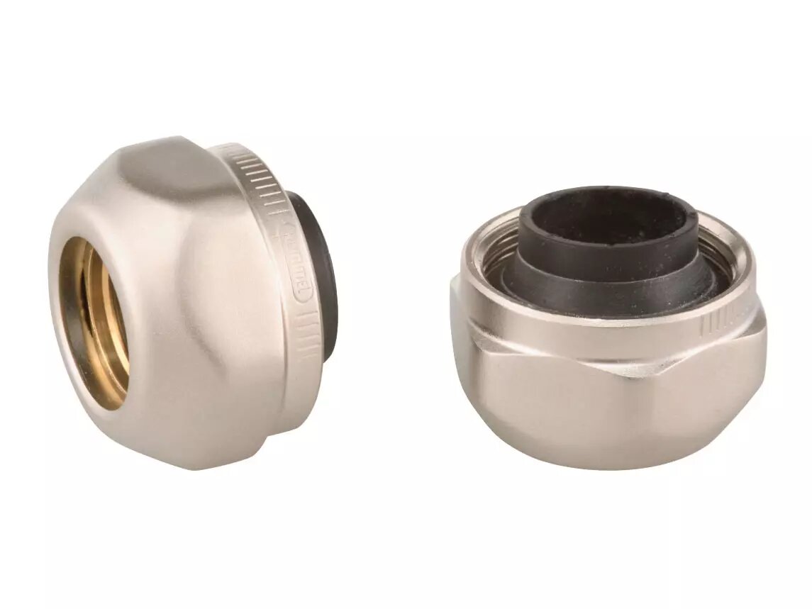 Зажимное соединение Hummel EKM-M, 3/4 дюйма, 15 мм, матовое никелированное, 2 шт