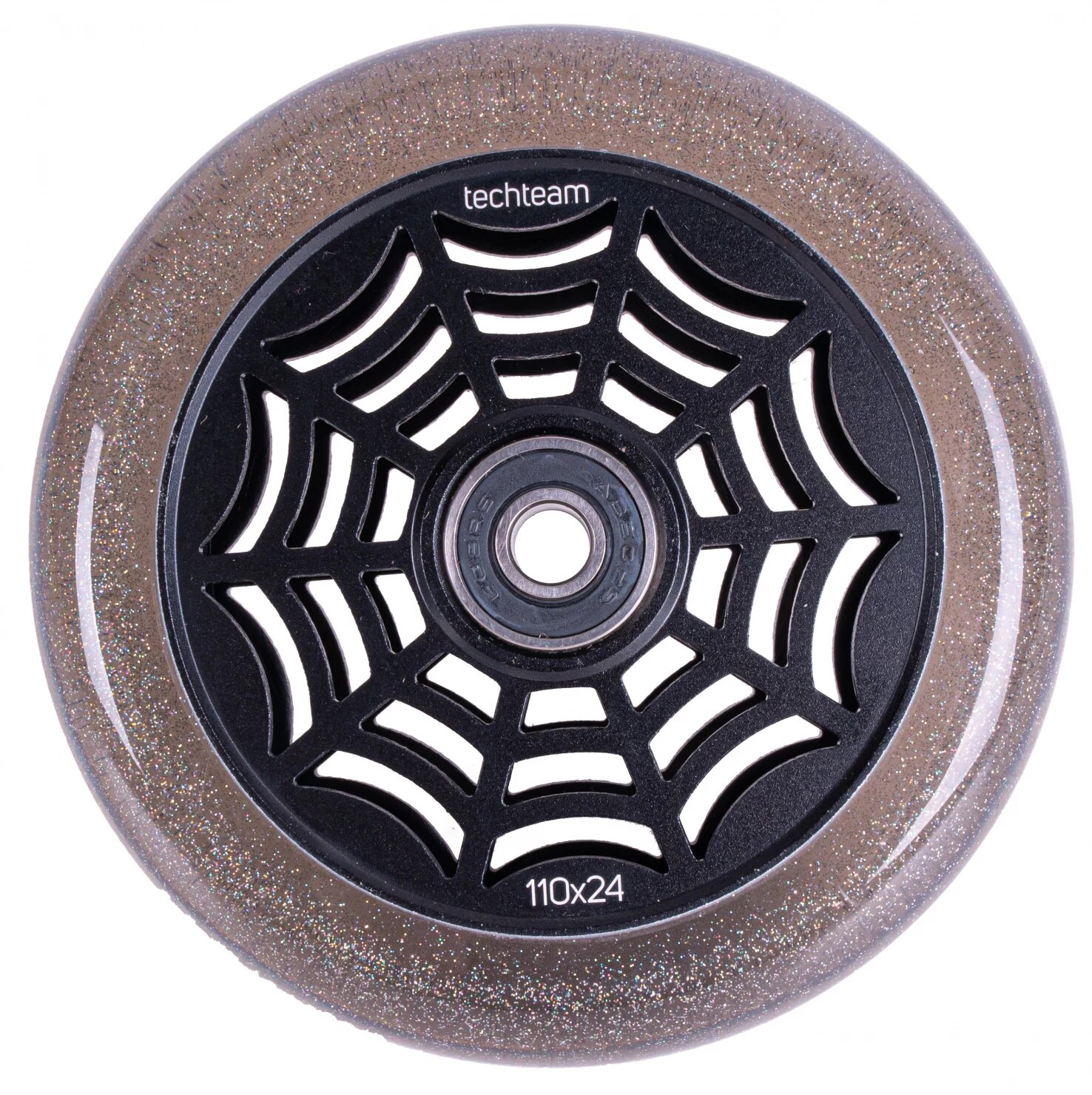 Колесо для трюкового самоката Tech Team TT 110 мм. Spider Web Grey (Black/Grey)