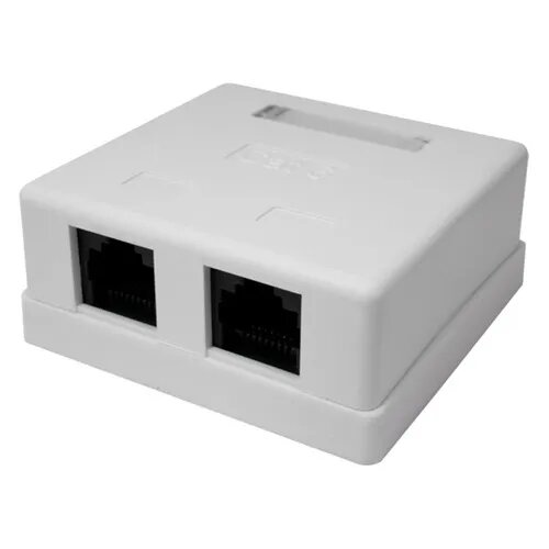 Розетка Suprlan (10-0310-1) наклад. RJ45 2 кат.6 UTP бел.