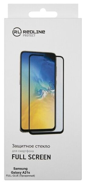 Защитное стекло для Samsung Red Line Galaxy A21s прозрачный+плёна назаднюю часть