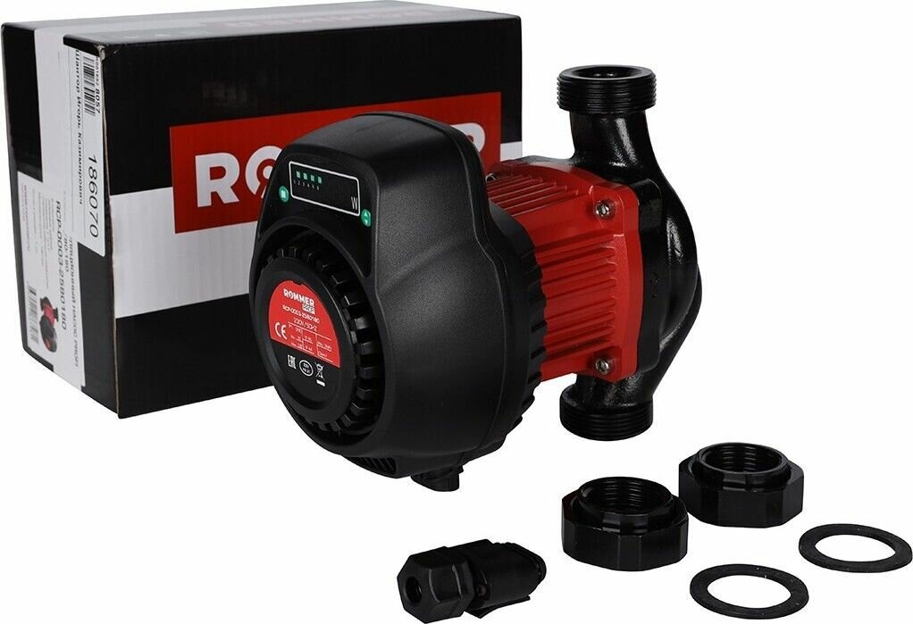 Циркуляционный насос Rommer Profi ER 25/80-180 с гайками