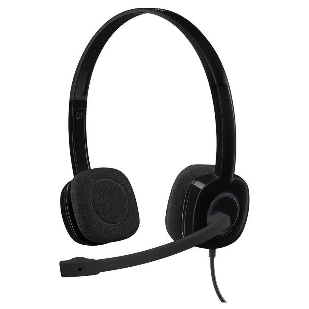 Гарнитура проводная LOGITECH Headset H151 Stereo black (1xJack 3.5mm, кабель 1,8м) (981-000587)