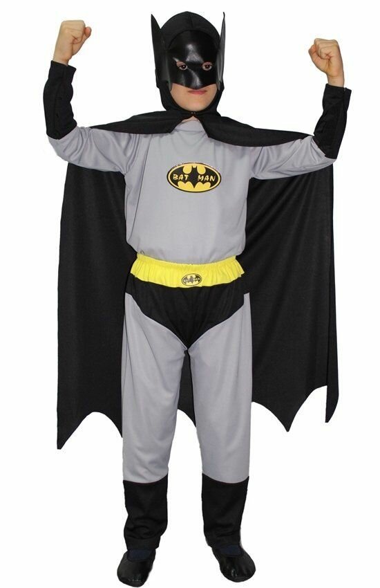 Костюм Бэтмена-2 I-Bright Company, для мальчиков, размер 150, серый/черный.