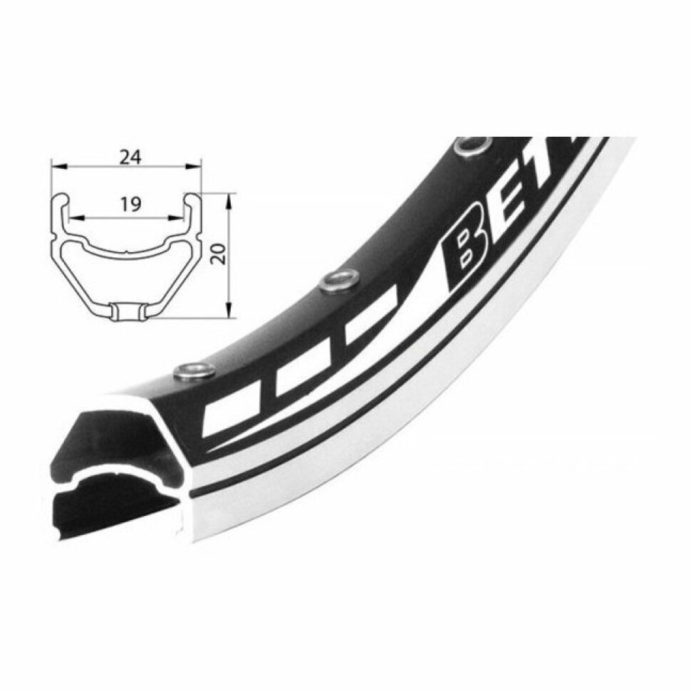 Обод 28-29” Remerx BETTER RMX 4533, 622x19, 36 спицы, двойной, пистонированный, черный.