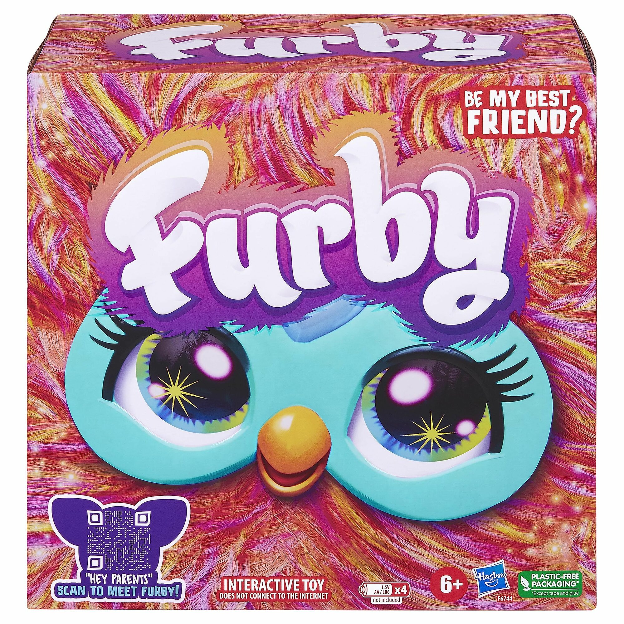 Hasbro Furby Glow in The Dark / Мягкая Интерактивная Электронная Плюшевая Игрушка С Голосовым Управлением Для Мальчиков И Девочек В Возрасте От 6 Лет И Старше