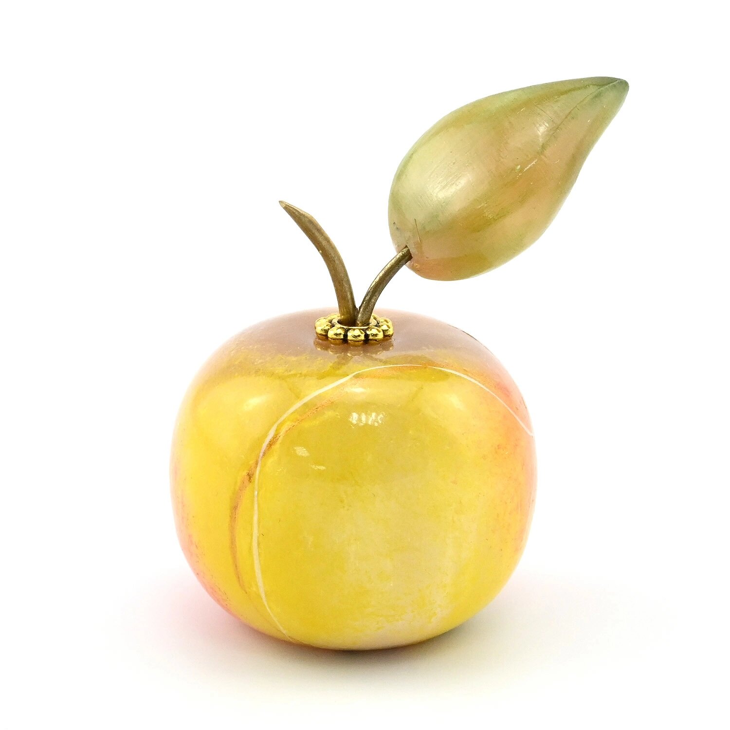 Скульптура из селенита "Яблоко" мини 35*35*48мм. .