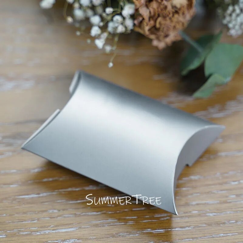 Серебряные коробочки для подарков SUMMERTREE 50 шт