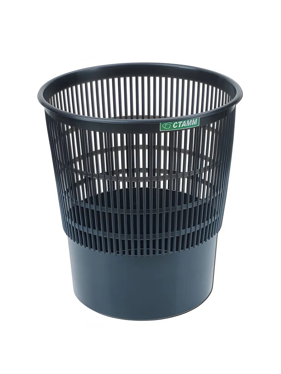 Корзина для бумаг сетчатая 18 л, черная