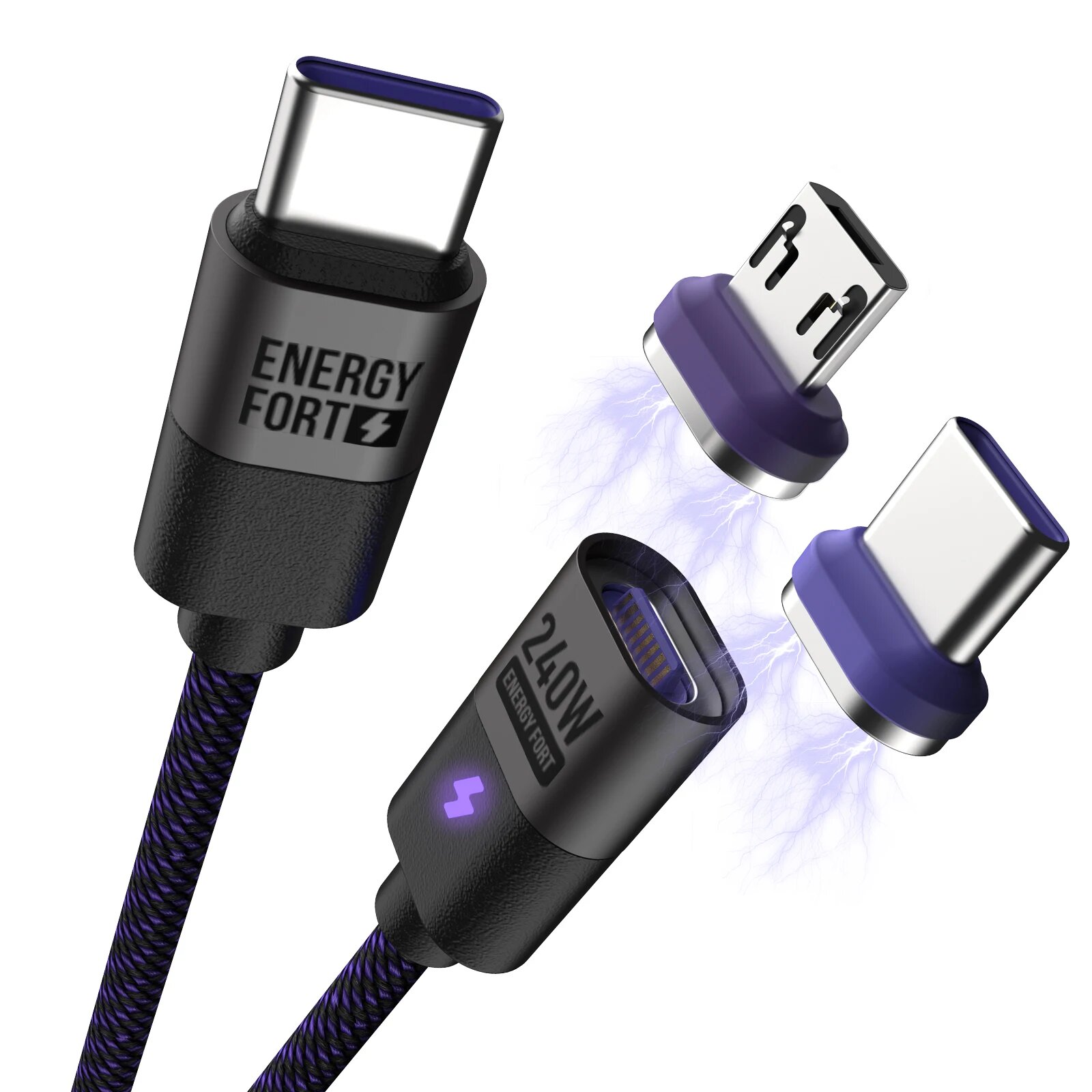 Магнитный зарядный USB-кабель SIKAI, 5 А, Тип C, суперзарядка QC 4,0 для Huawei, Samsung, Xiaomi, USB Type-C, микро-провод для быстрой зарядки 1.8 м, TypeC and Micro