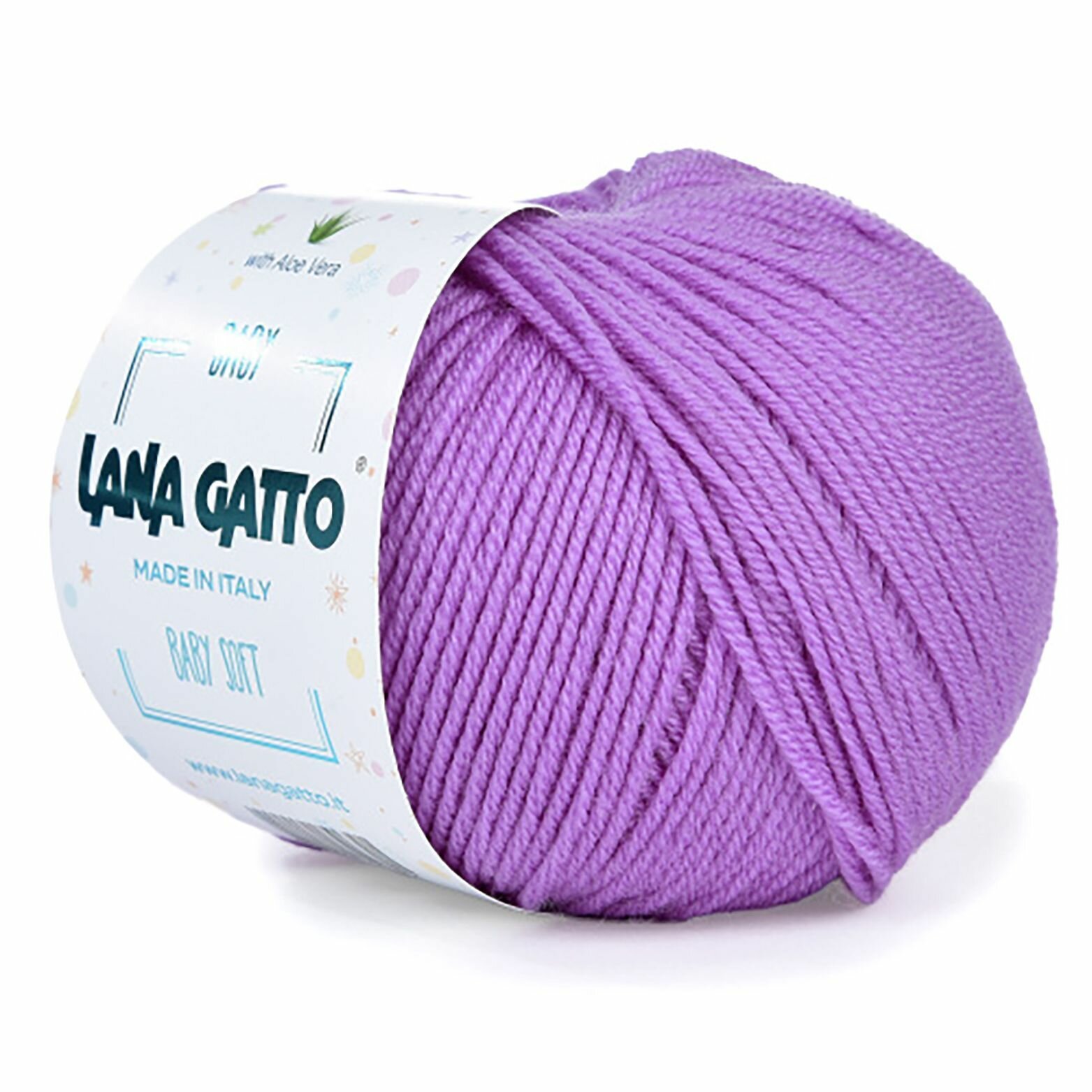 2 Мотка, Lana Gatto BABY SOFT 100 % Экстрафайн Мериносовая шерсть / 50 гр. - 170 м, Цвет-8439