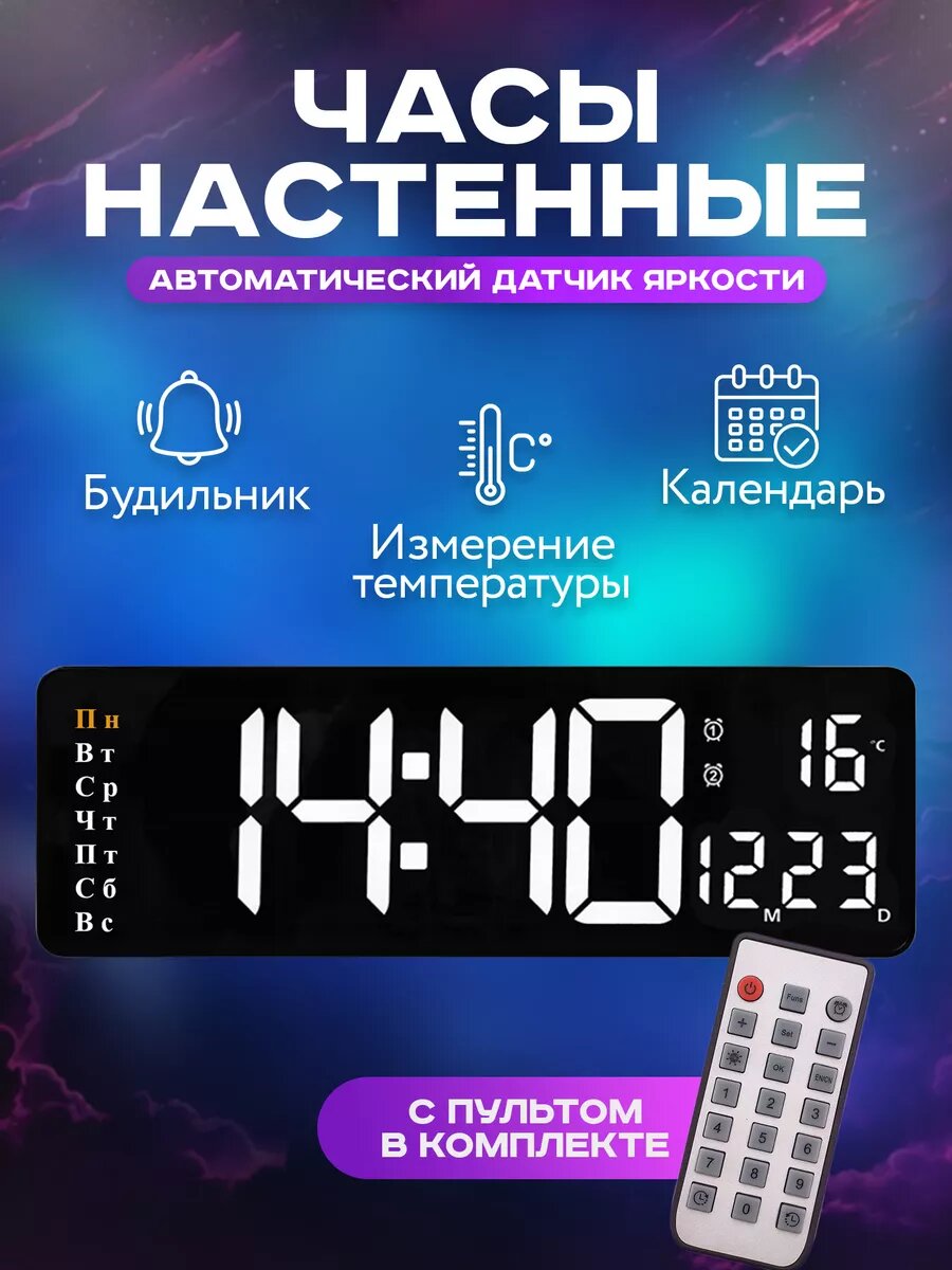 Электронные настенные часы