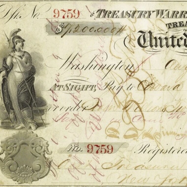 7200000 долларов 1868 чек США за покупку Аляски, сувенирная копия, банкноты и купюры редкие коллекционные