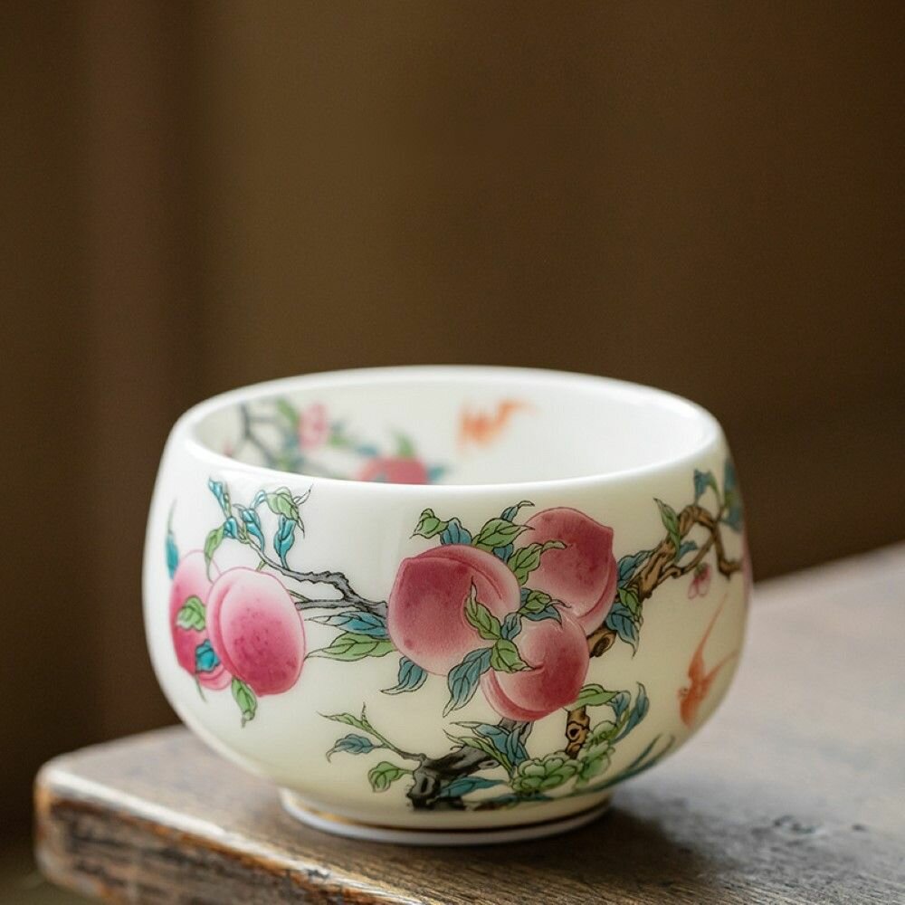 Пиала для чая "Персик и летучая мышь", 200 мл, 1 шт