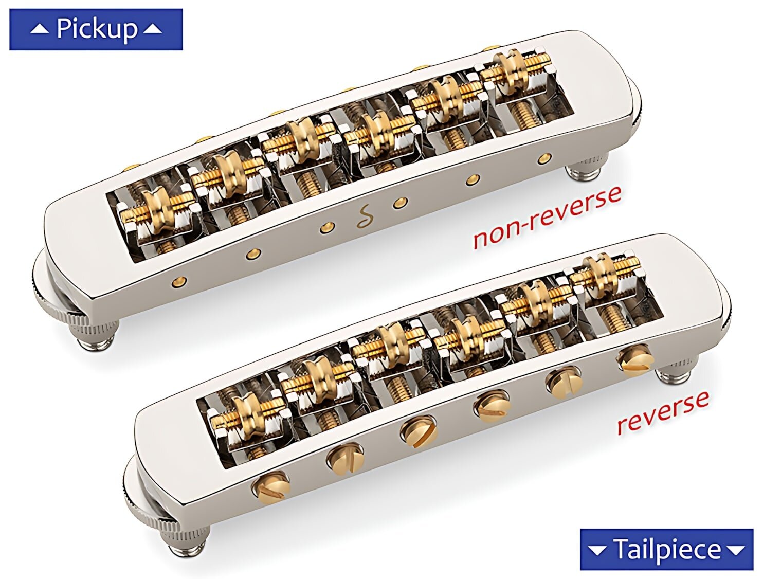 Бридж роликовый Tune-O-Matic SCHALLER 12080100.11 (451) STM NI