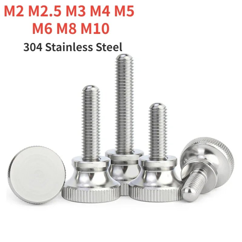 Ручной винт с высокой головкой из нержавеющей стали M2-M10 M8--1pcs, 45mm