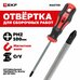 Отвертка крестовая (плюс, крестообразная) магнитная EKF Master PH2x100 мм